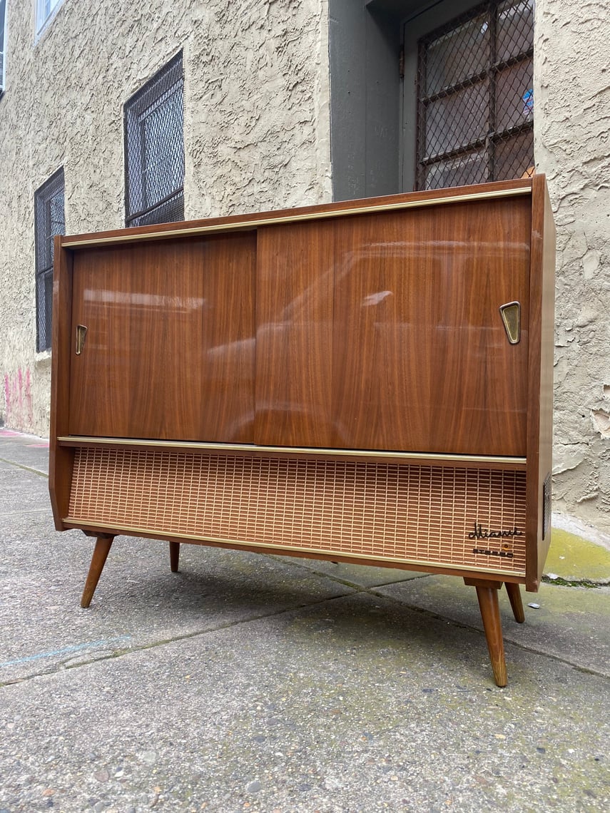 Mid century stereo console Blaupunkt stereo cabinet mid century ...
