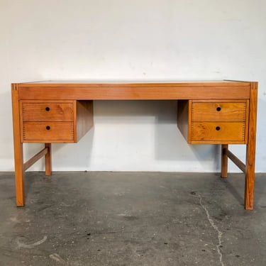 Mid Century Teak Desk by Ejvind Johansson for Vitre Iridium Interiors Los Angeles CA