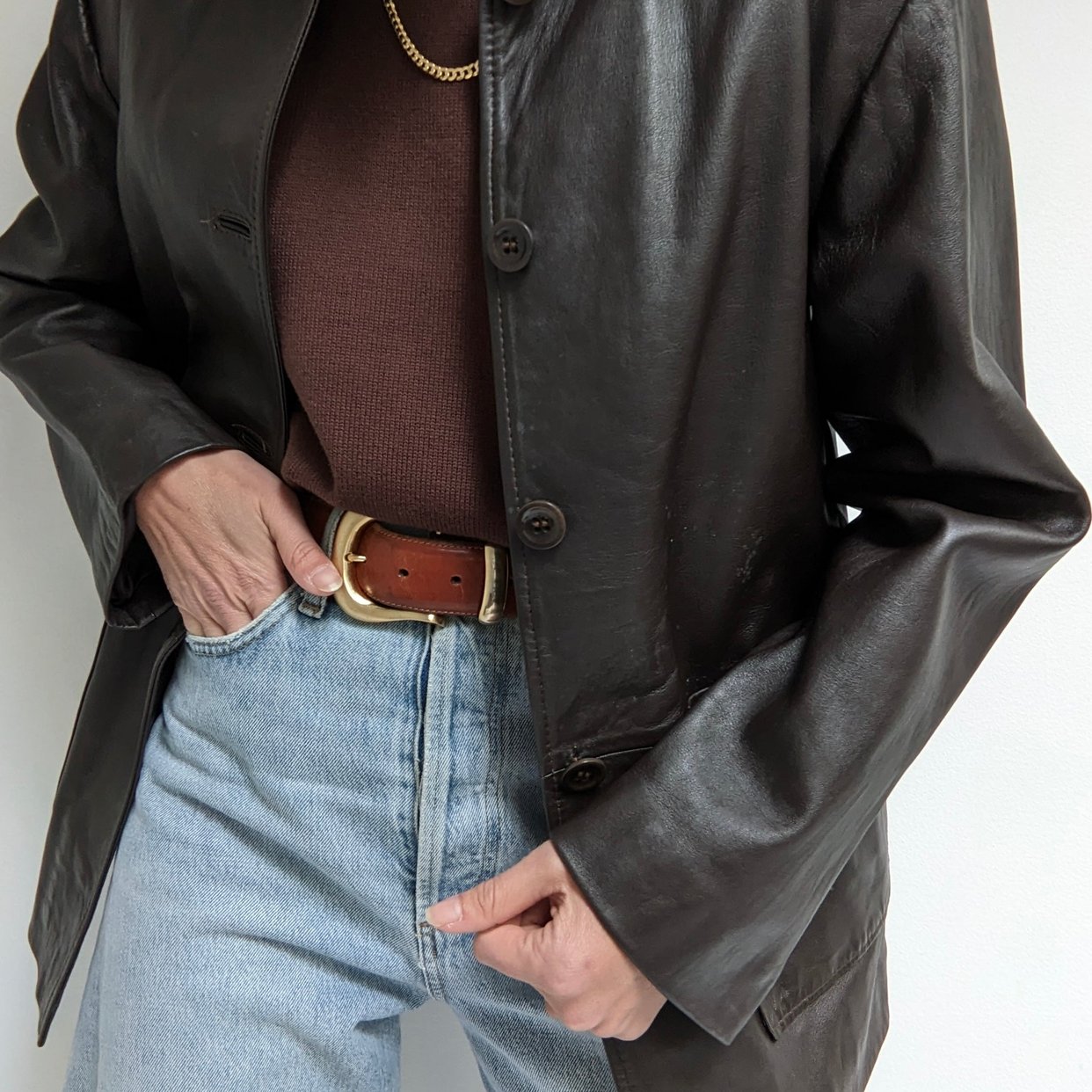 Vintage Chocolate Leather Jacket | Na Nin - Richmond, VA | ATTIC