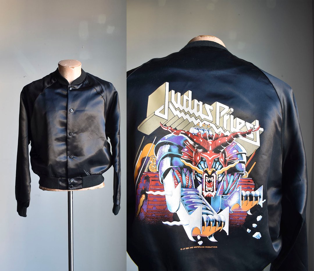 Vintage 1984 Judas Priest Defenders of the Faith Satin Jacket / Vintage ...