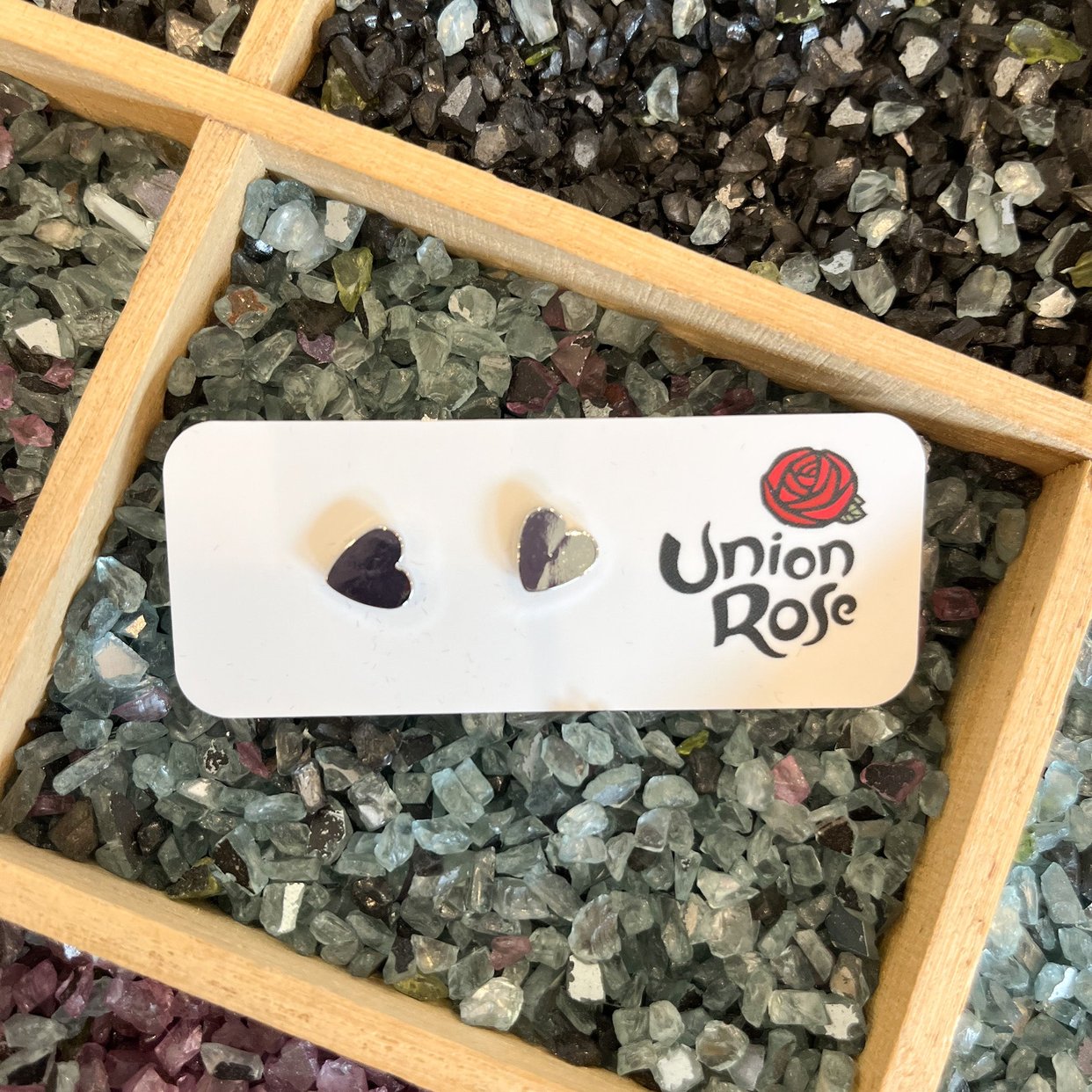 Silver Heart Studs | Union Rose | Portland, OR