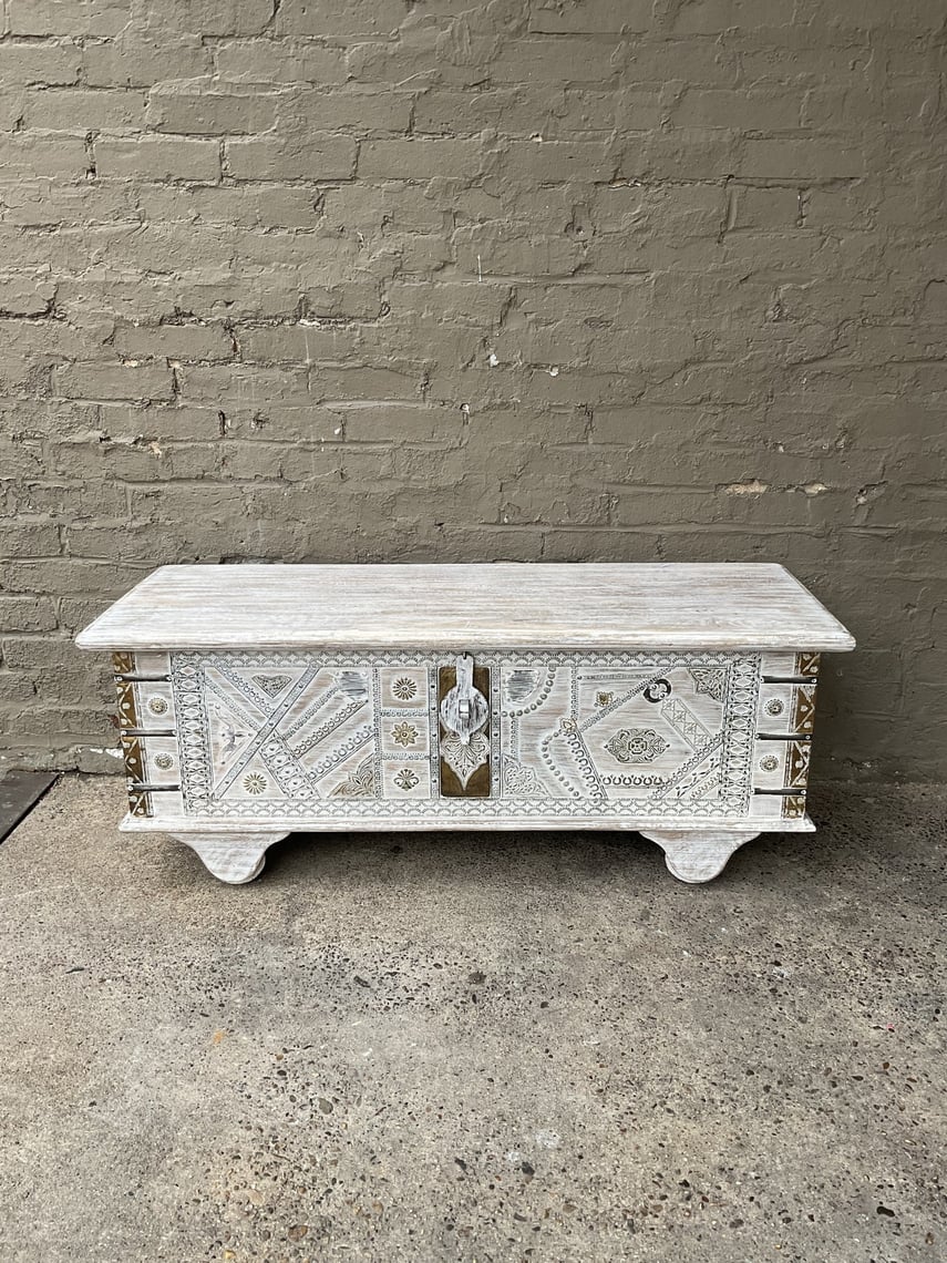 White Wash Teak Trunk | GoodWood | U St - Washington, DC