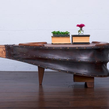 French Medieval Blacksmith Style Forge Bellows Oak Coffee Table ...