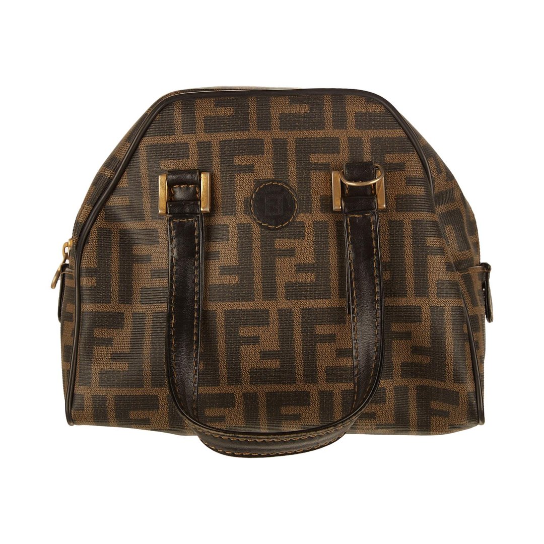 Fendi Brown Logo Top Handle Bag | Treasures of NYC | New York, NY