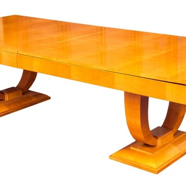 Art Deco Style Pearwood Extending Dining Table | Showplace Antique ...