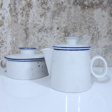Dansk Blue Mist Cream Pitcher Sugar Bowl by Niels Refsgaard | Mostly ...