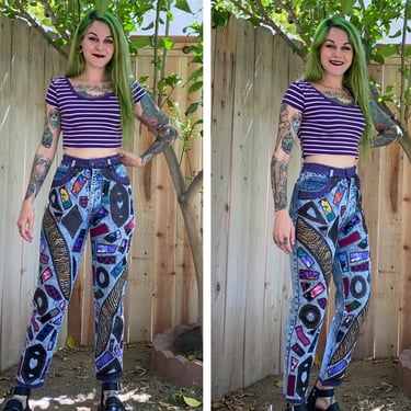 Vintage 1990’s Puff Paint Patchwork Jeans | Surrealist Vintage - San ...