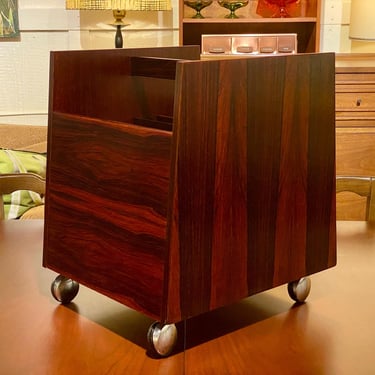 Bruksbo Brazilian Rosewood Magazine Cart, Circa 1960s | Cool Cat ...