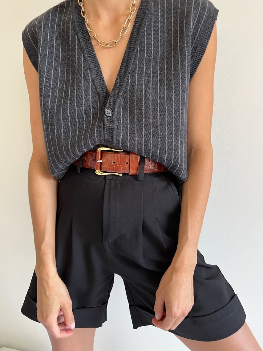 Vintage Pebble Merino Wool Sleeveless Cardigan Sweater | Goodshop ...