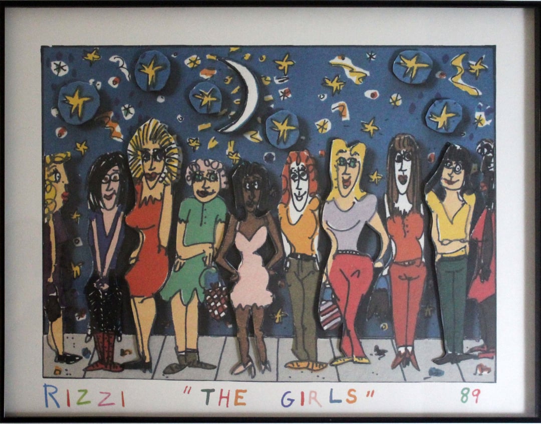 James Rizzi The Girls 1989 Signed Contemporary 3D Serigraph Pop Art ...