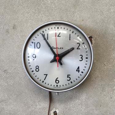 Vintage Simplex School Clock | Urban Americana (Home Decor) - Long ...