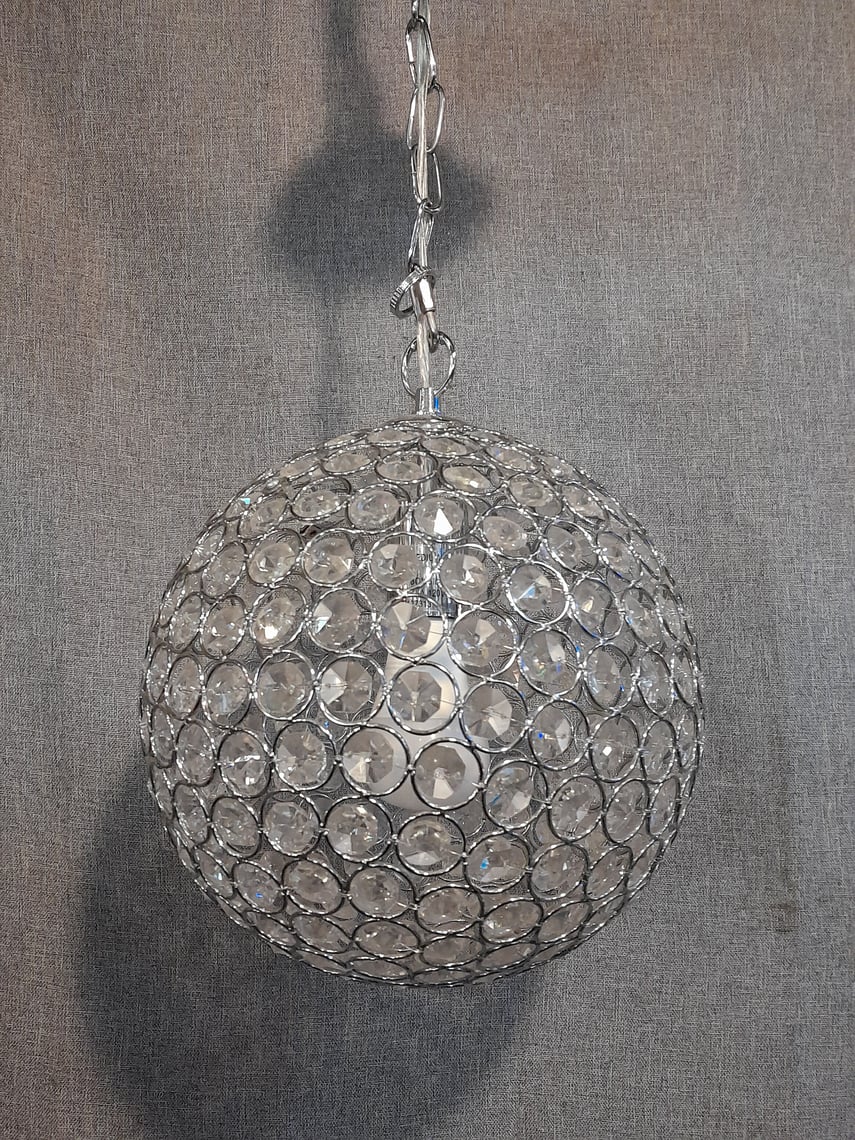 Crystal Ball Pendant Light 9 x 42 | Earthwise Architectual Salvage ...