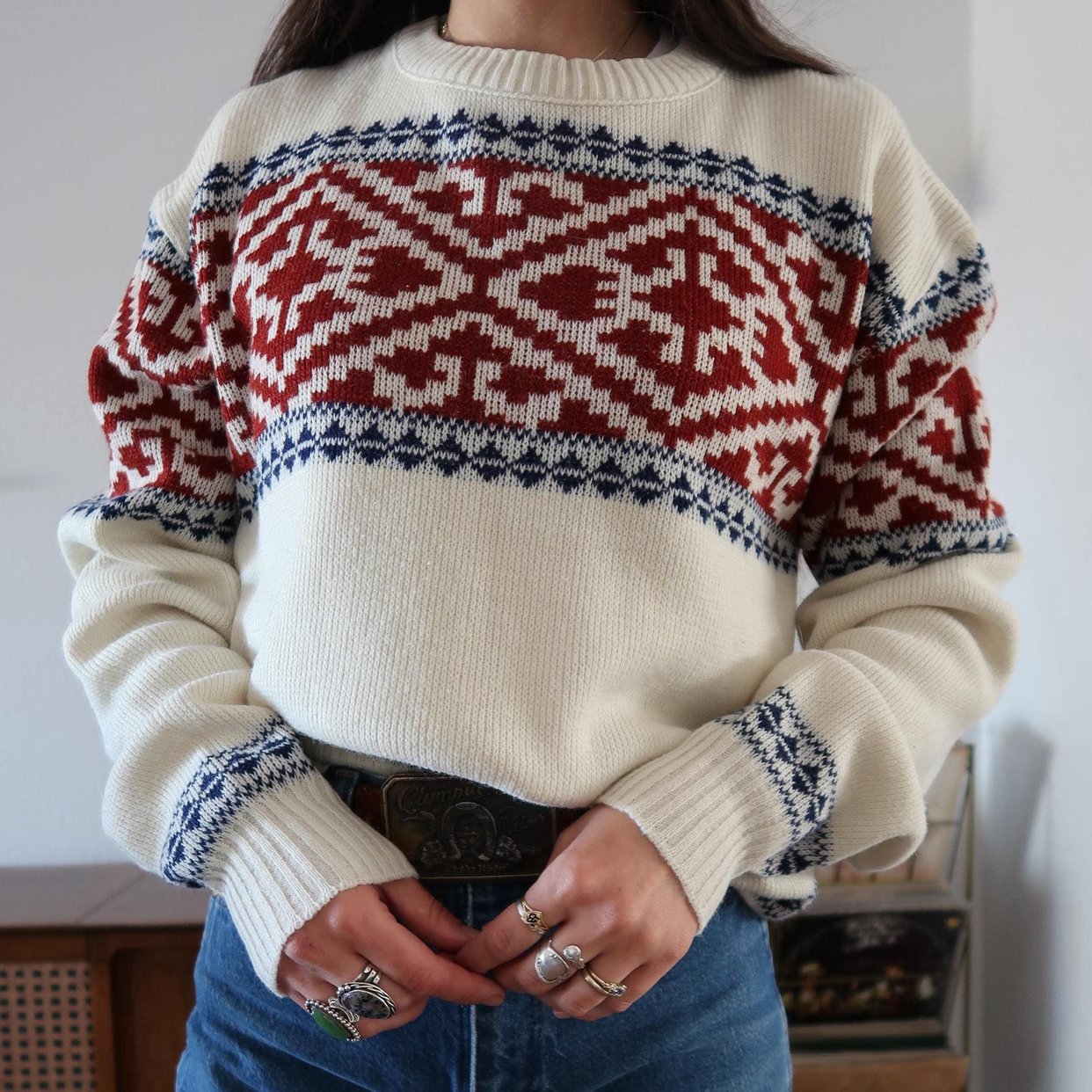 Vintage 80's Studio One by Campus Patterned Knit | Cottontail Trading ...
