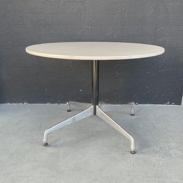 White Herman Miller Aluminum Group Dining Table | Revival Vintage ...