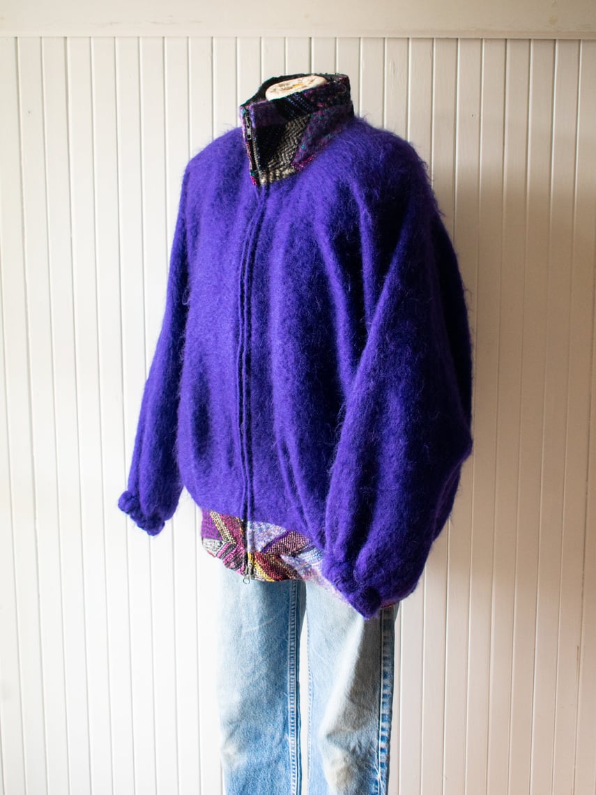 Vintage 1980s Royal Purple Mohair Jacket Extra Large | We Thieves ...