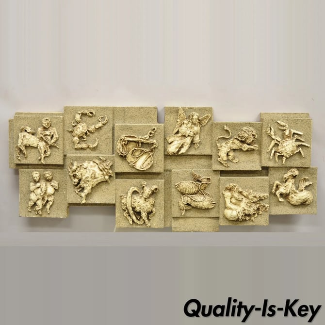 Vintage Finesse Originals 1970s Brutalist Figural Zodiac Wall Sculpture ... Vintage Finesse Originals 1970s Brutalist Figural Zodiac Wall Sculpture ...