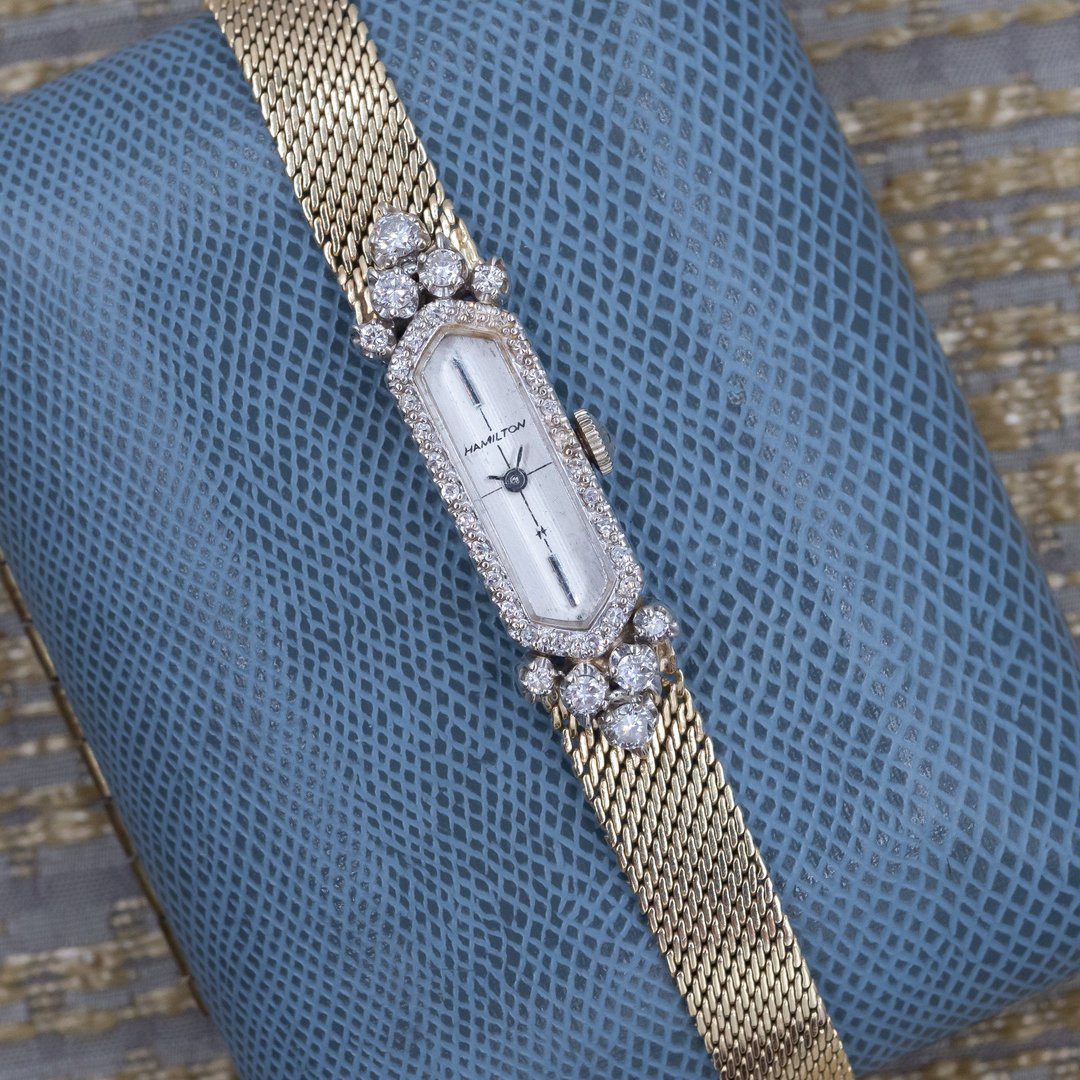 Vintage Hamilton Gold Cocktail Watch | Pippin Vintage Jewelry | Chelsea ...