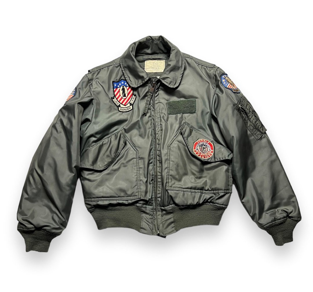 Vintage 1980 US Navy CWU-45/P Flyer's Jacket ~ M ~ Patches ~ Tomcat ...