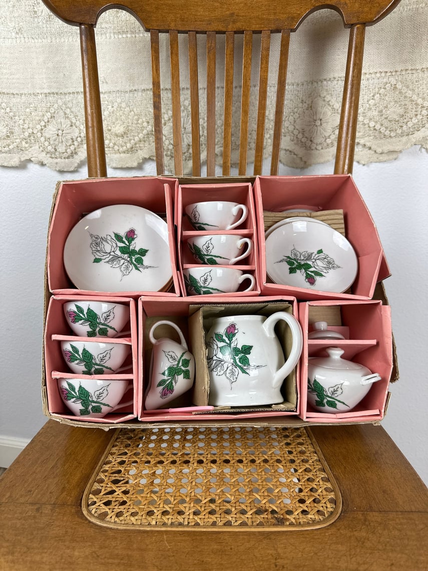 Vintage Kid’s Porcelain Toy Tea Set | Desert Cactus Vintage | Portland, OR