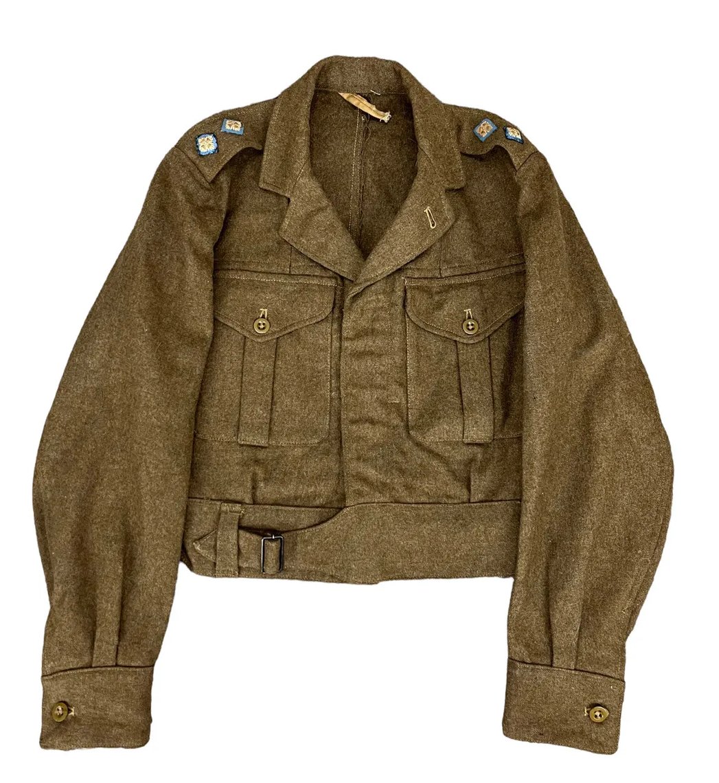 Vintage 50's British Military Green Wool Battle Dress Jacket Army ...