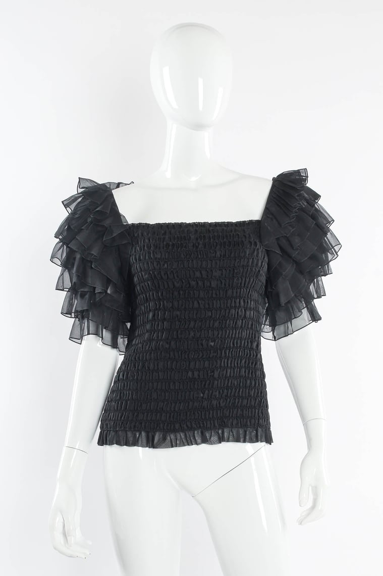 Silk Smocked Ruffle Top | Recess | Los Angeles, CA
