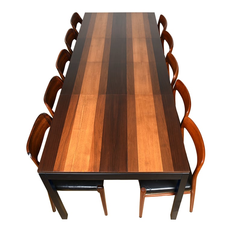 The Triple-Play Designer Dining Table Expandable w. 2 Leaves | Modern ...