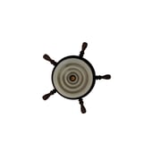 Vintage Nautical Ships Wheel Ceiling Light, Art Deco Frosted Glass | A ...