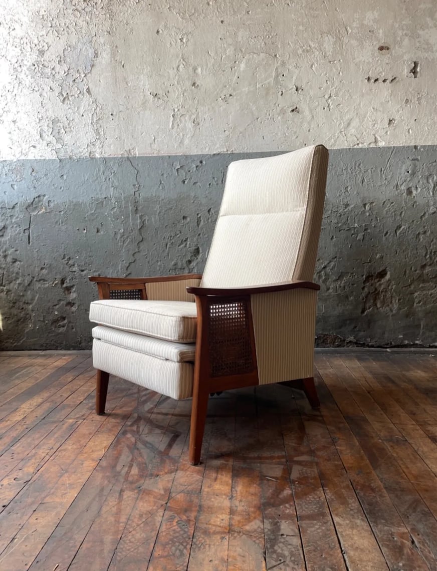 Mid Century Danish Modern High Back Walnut Recliner MCM TEAK | Project ...