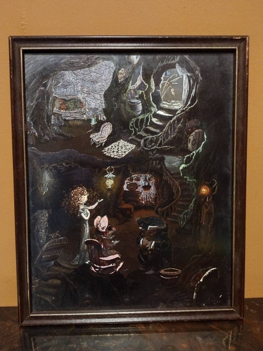 Vintage Dufex Foil Art Mr Mole Proposes To Thumbelina Janet | Talon ...