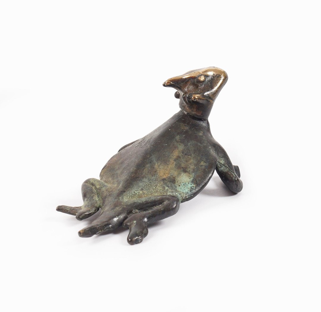 Michael Storey Bronze Lizard Miniature Sculpture Mid Century Modern ...