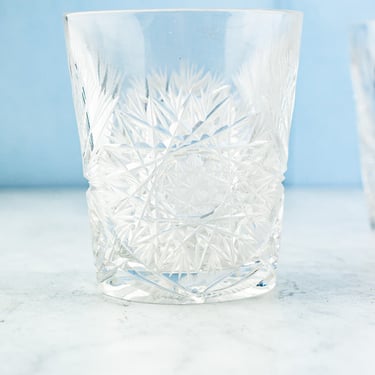 Antique American Brilliant Cut Crystal Rocks Glasses - Set of 6 | Posh ...