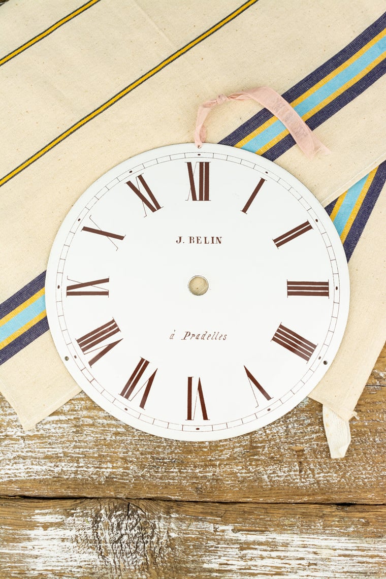 Antique Belin Enamel Clock Face | Posh Chicago | Chicago, IL
