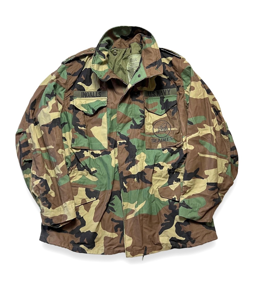 Vintage 1990s US Navy SEABEES M-1965 Camouflage Field Jacket ~ size ...