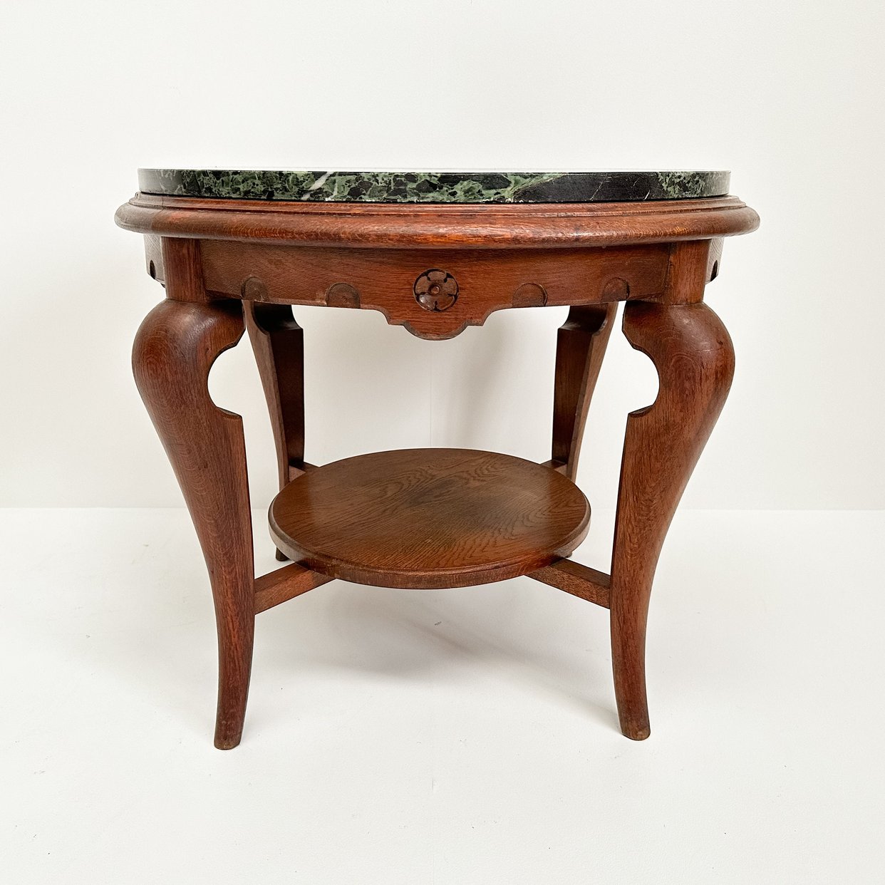 Vintage Marble Top Side Table with Carved Decor | | Entourage Finds ...