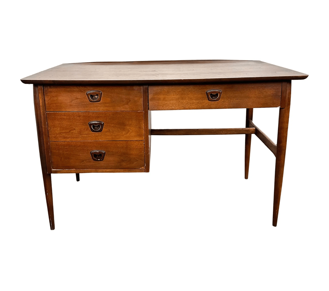 Mid Century Modern Basset Furniture Walnut Desk | Main Street Modern ...