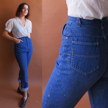 Vintage 60s Denim/ 1960s High Waisted Straight Leg | Bottle of Bread ...