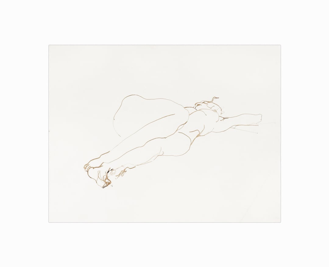 Vintage John Tuska Model Ink Drawing Figural Nude Woman | Vintage ...