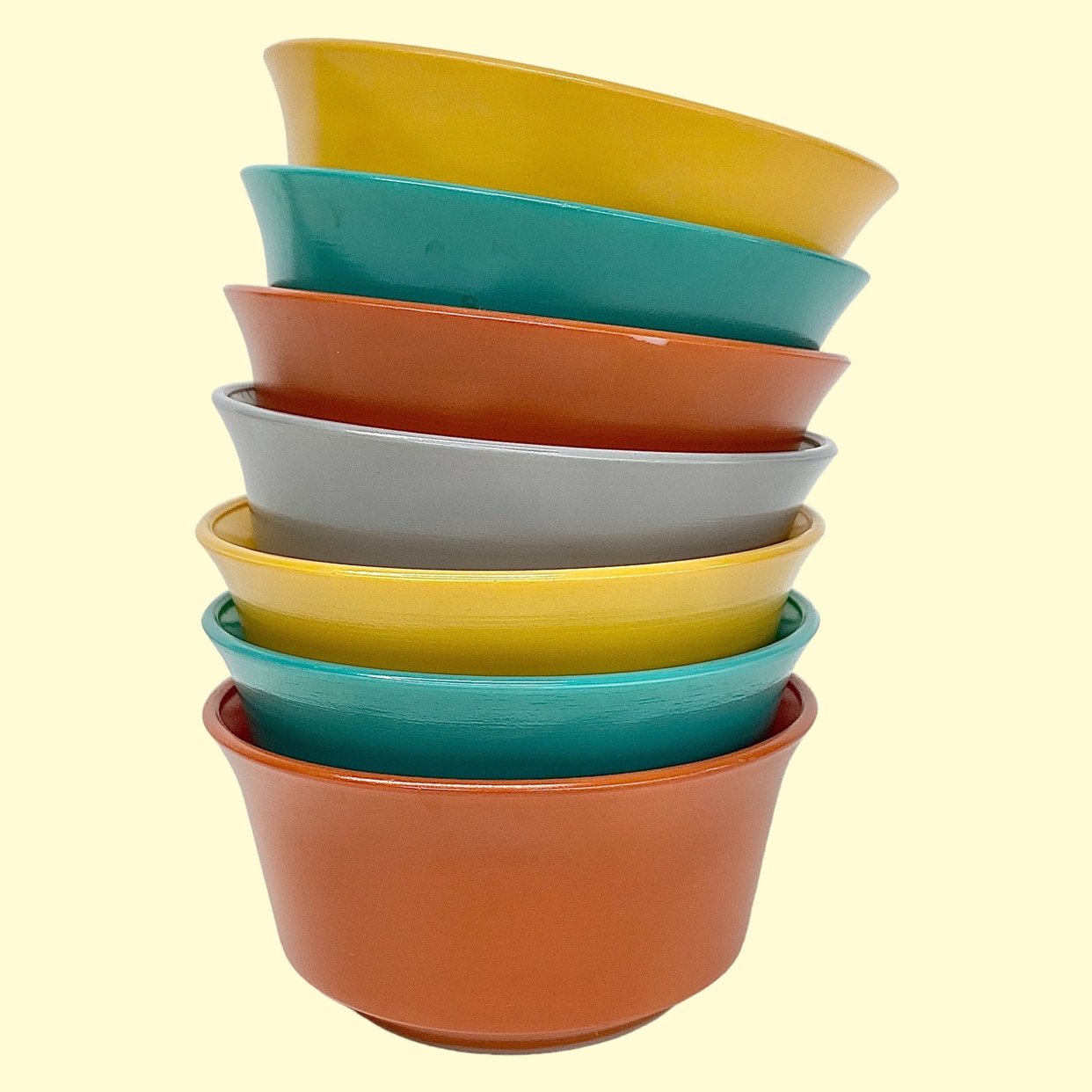 Vintage Hazel Atlas Cereal Bowls Retro 1950s Mid | Retrospect Vintage - Philadelphia, PA | ATTIC