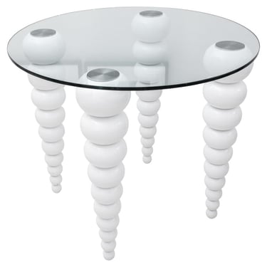 Modern White Lacquer Stacked Sphere Table | Showplace Antique + Design ...