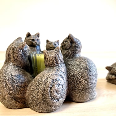 Vintage Windstone Editions Circle of Cats Votive Candle | The Brass Fig ...