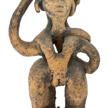 Folk Art Abstract Female Figure Terracotta Statue | Showplace Antique ...