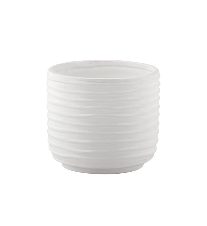 White Ribbed Planter | Vintage MC | Frederick, MD