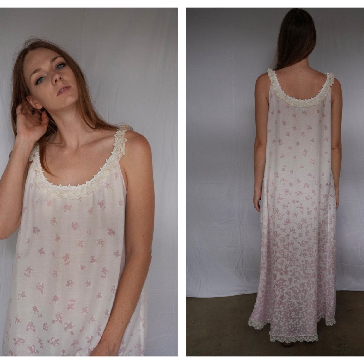 70's Ombre Sheer Nightgown Slip Dress / 70's Nightie / | Closet Case ...