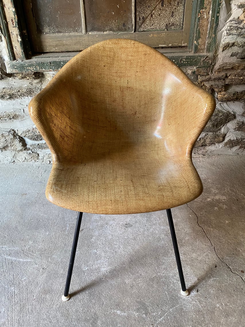 Mid century shell chair fiberglass shell chair mid century modern ...