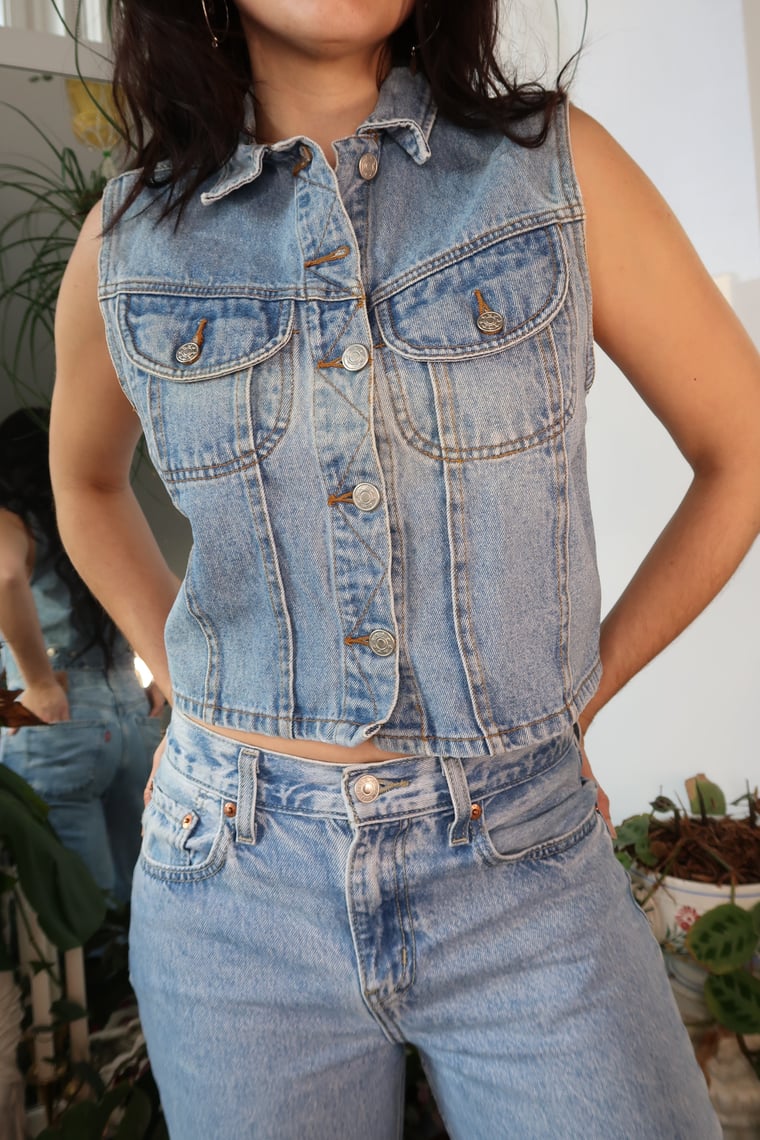 Vintage 90s Denim Vest | Elektra Vintage | Philadelphia, PA