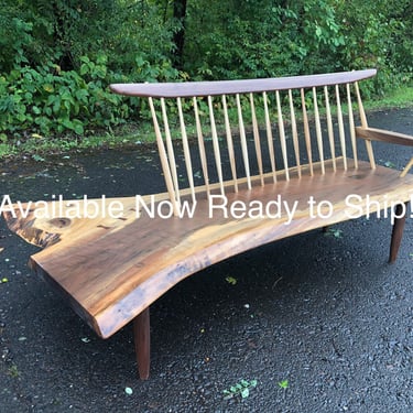 George Nakashima Style Conoid Bench / Mid Century Modern / | Don ...