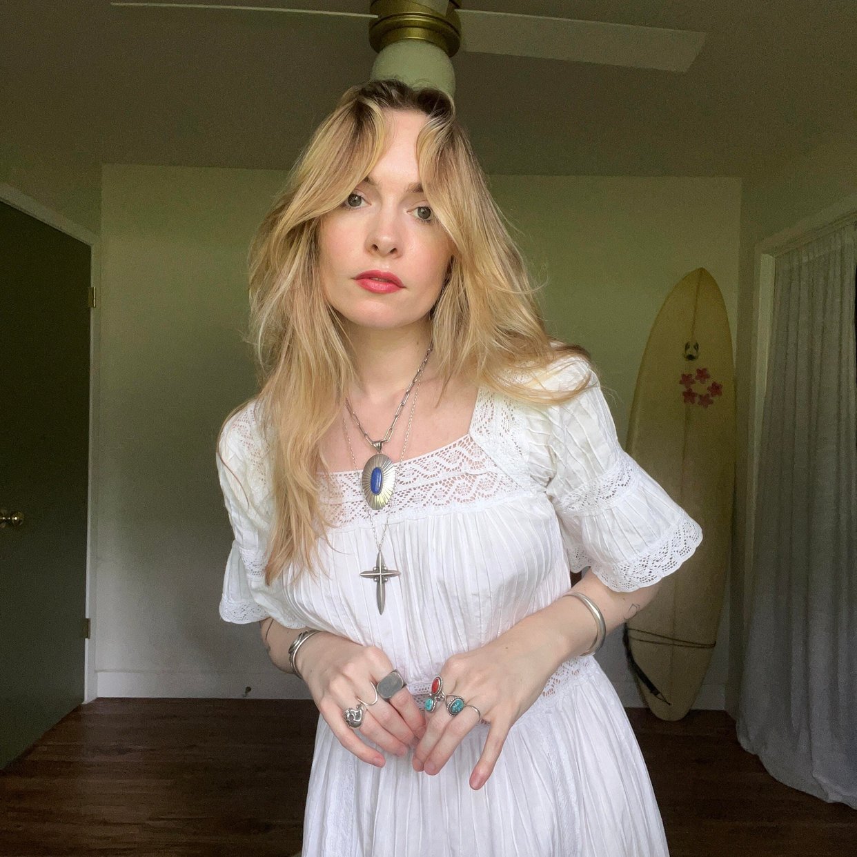 Vintage 70s midi dress / 70s cotton dress / 70s | Memory Junkie Vintage ...