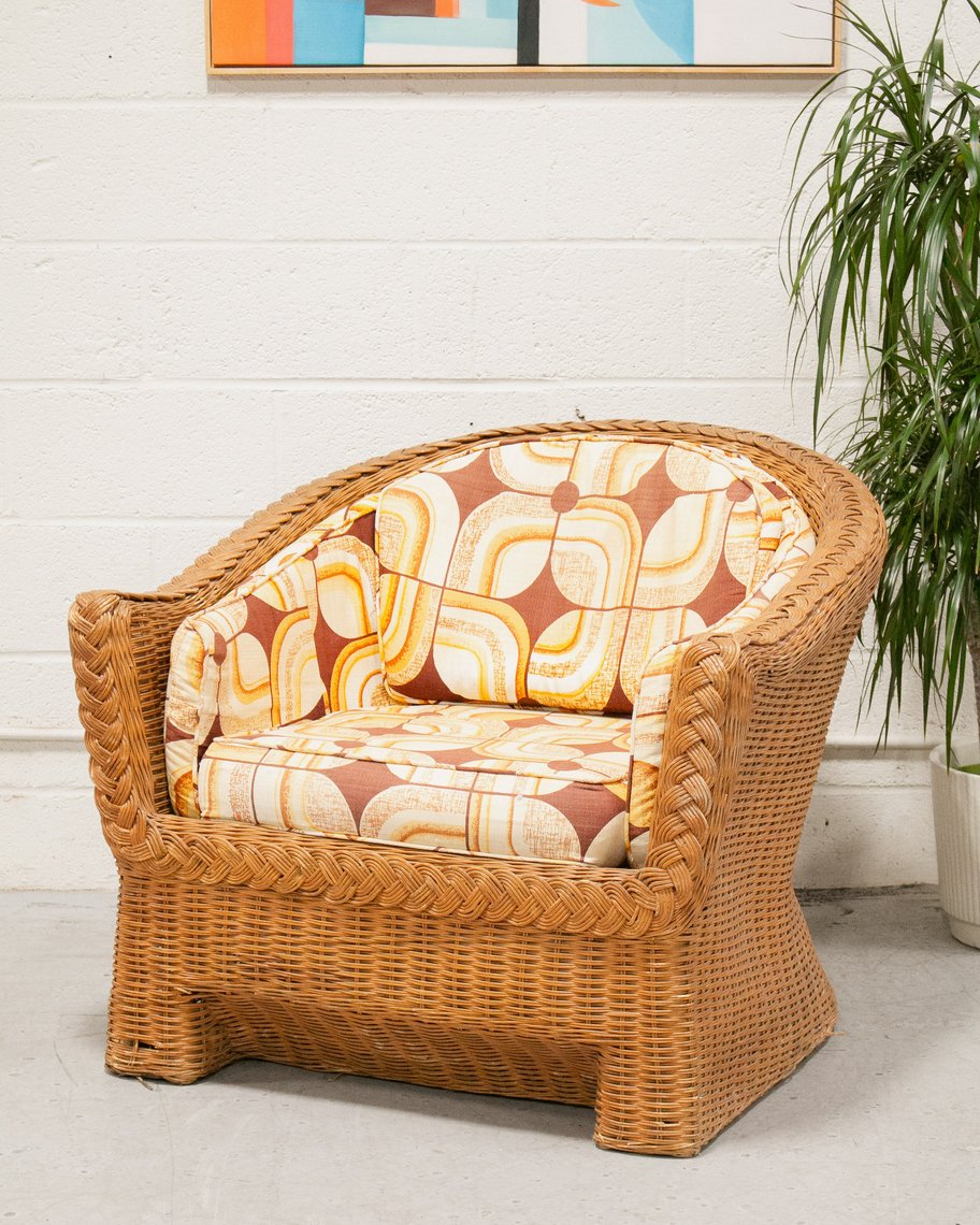 Retro Wicker Lounge Chair | Sunbeam Vintage | Highland Park - Los ...