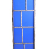 Robert Sowers 8 Pane Opaque Blue JFK Airport Glass Window | Olde Good ...