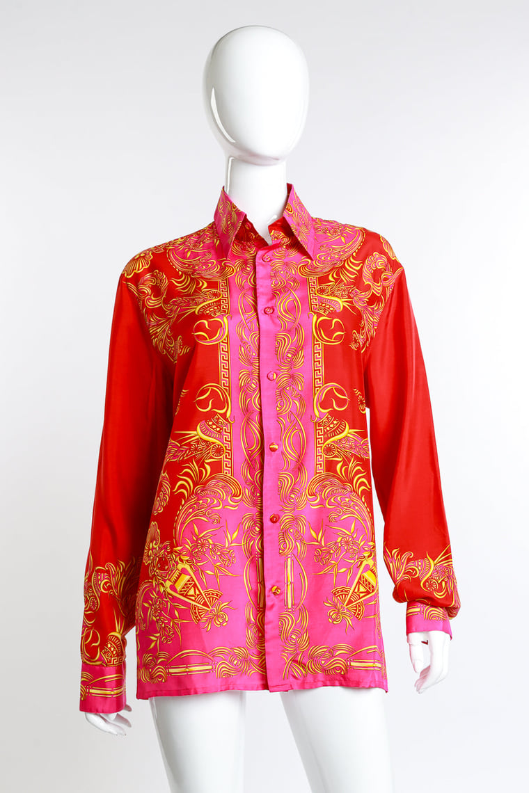Filigree Greek Key Print Blouse | Recess | Los Angeles, CA
